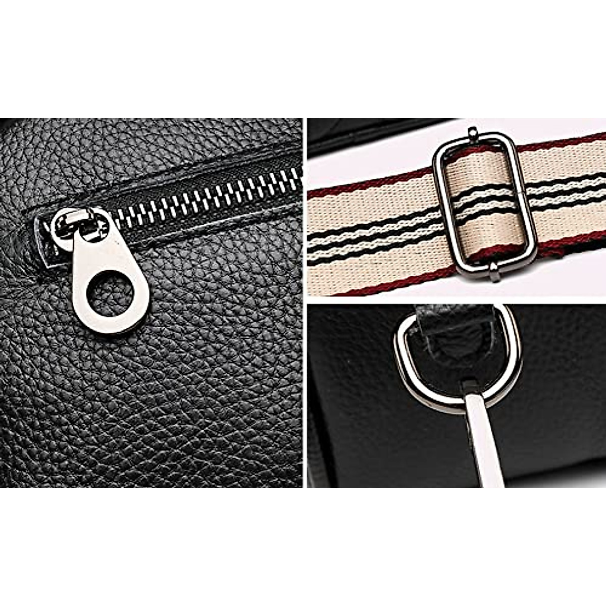 Pocadri Women's One Shoulder Bags Leather Satchels Fashion Crossbody Bag Medium Purse With Zipper