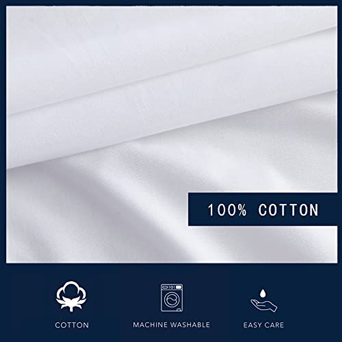 Nautica - Twin Sheets, Cotton Percale Bedding Set, Dorm Room Essentials (Solid White, Twin)