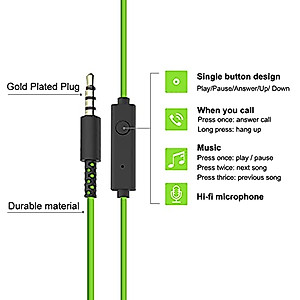 Mucro Behind The Neck Headphones Wired Running Earphones Sports Earbuds, Foldable Night Neckband Headphones for Gym Exercise Workout - with Carry Case, 3.5mm Plug