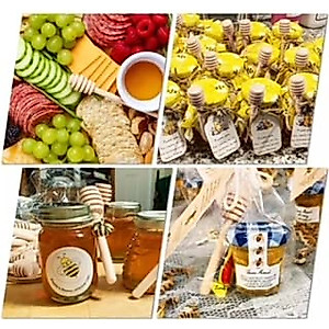 24 Pcs Honey Dipper Sticks, 3 inch Mini Wooden Honeycomb Stick (24 PCS)