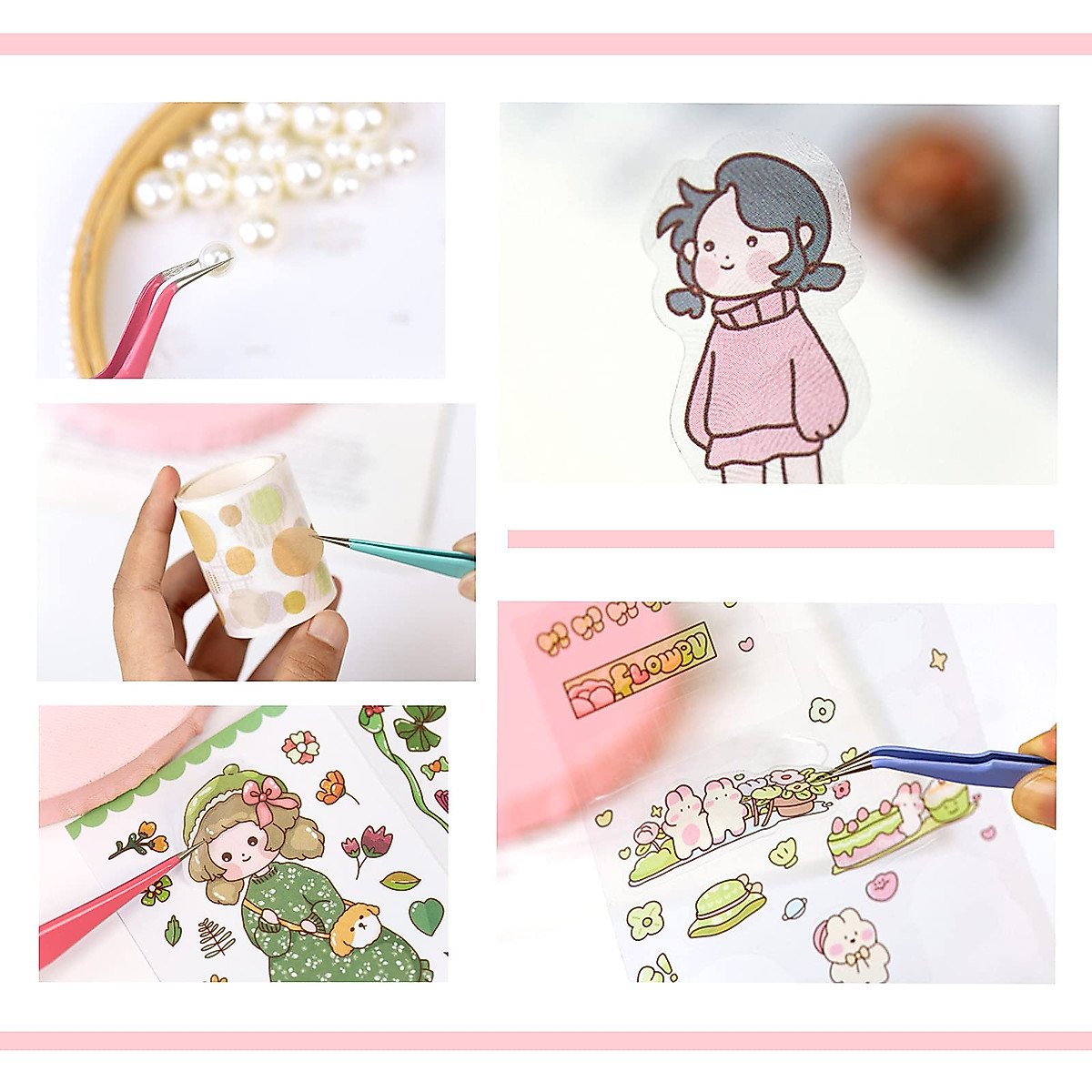 MAXLEAF 2pcs Stainless Tweezers Straight Curved Tweezers for Stickers Eyelash Extensions Precision Electronics Nail Rhinestone Jewelry, Scrapbooking Tools (Purple)