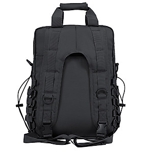 Seibertron Waterproof Molle Tactical 15.6"(inch) Laptop Sling Bag Backpack Black