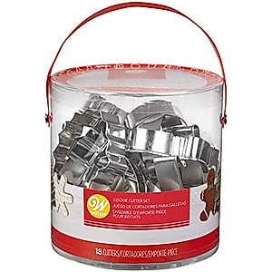 Wilton Holiday Shapes Metal Christmas Cookie Cutter Set, 18-Piece