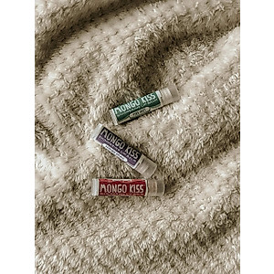 Mongo Kiss Shimmering Lip Balms (6 tubes, 2 packs) by Eco Lips 100% Natural Lip Balms featuring Organic Mongongo Oil, Cotton Candy, Sherbet and Blueberry Pie flavors - Made in USA.