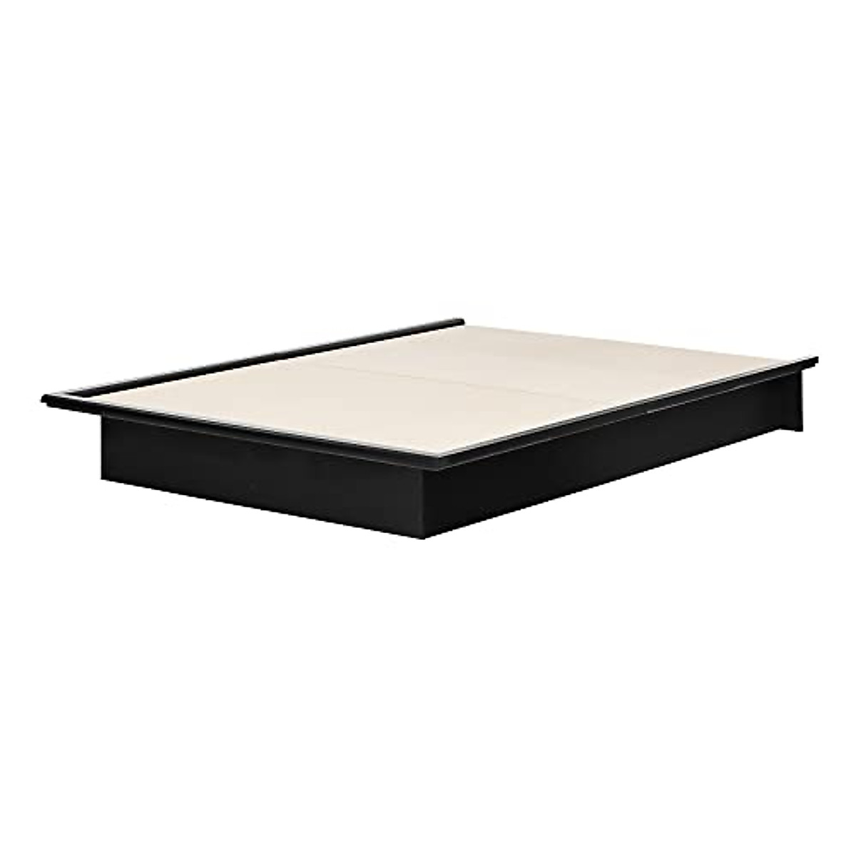 South Shore Step One Platform Bed with Storage, Full 54-Inch, Pure Black