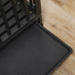 PawHut Heavy Duty Dog Crate Metal Kennel and Cage Dog Playpen with Lockable Wheels, Slide-Out Tray and Anti-Pinching Floor, 45" x 29.5" x 35"