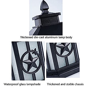 RCIDOS Exterior Fence Post Light Fixture Modern Post Head Lamps IP54 Waterproof Lantern E27 Column Cap Lights European-Style Outdoor Landscape Pool Deck Lighting for Patio Villa Garden Light Decor