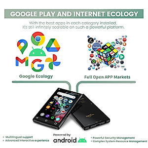 YFFIZQ 144GB Android9.0 MP3 Player with Bluetooth and WiFi,4.3"1080P Full Touch Screen MP4 Player with Spotify,Portable HIFI Sound MP3 Player with speaker,Support Online Streaming Music & Google Play