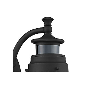 John Timberland Nobel Modern Outdoor Wall Light Fixture Black Steel 10" Clear Seedy Glass Motion Sensor Dusk to Dawn for Exterior House Porch Patio Outside Deck Garage Front Door Garden Home