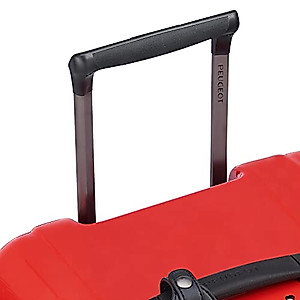 PEUGEOT Voyages Hardside Luggage with Spinner Wheels, Glossy Red, 26 Inch Trunk