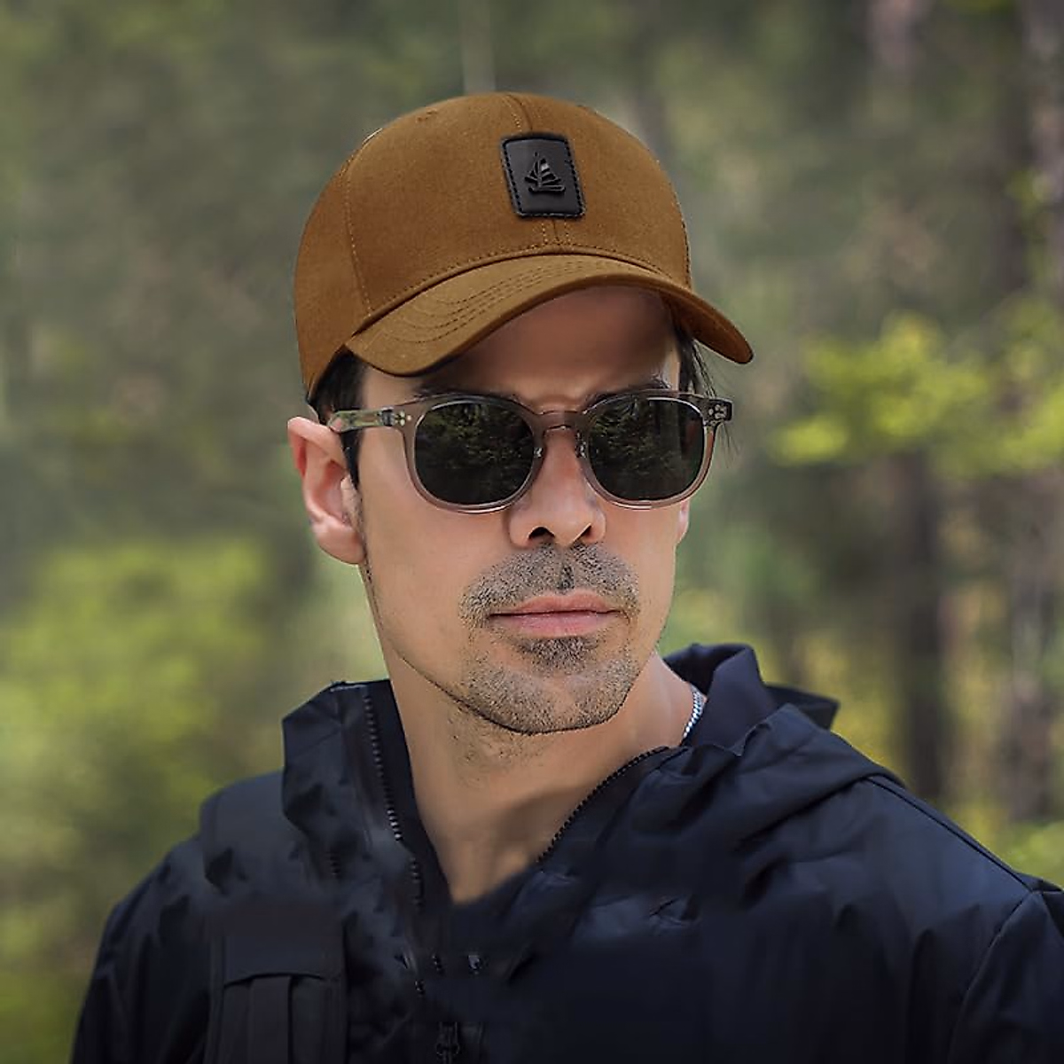 Big Head Hats for Men Oversize Cotton XXL Baseball Cap Large Head Hats Plus Size Hat Adjustable 23"-25.5" (Khaki)