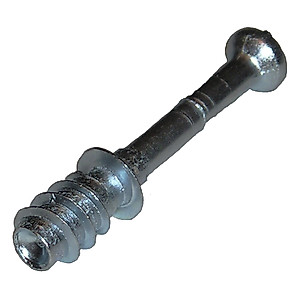 24mm (34mm Overall) Dowel Pin for Cam Lock Disc Furniture Connectors 10mm Long Euro Wood Thread Fits 5mm Hole (10 Pack)