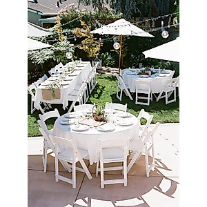 Plastic Ivory Tablecloths 3 Pack Cream Disposable Table Covers 54" x 108" Milky White Table Cloths for Bridal Shower Parties Picnic Engagements Weddings Birthdays, Fits 6 to 8 Foot Rectangle Tables