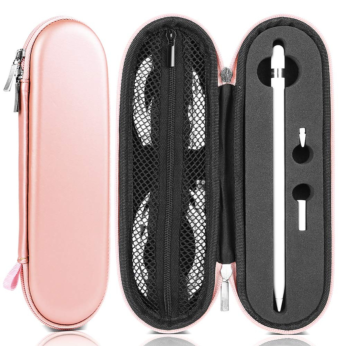 TITACUTE for Apple Pencil Case Carrying Case Hard Foam Zipper Shockproof Protective Travel iPencil Case Holder for Apple Pencil 1st Generation 2nd Gen for iPad 10 Pro Stylus Pen Charger Cable Adapter