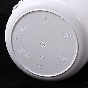FEESHOW Portable Microwave Rice Cooker with Rice Paddle Food Steamer Pot White Small