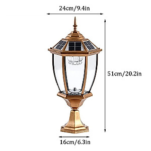 XXINY Outdoor Solar Lamp Fence Post Lamp Wall Lamp Villa Garden Courtyard Lamp Waterproof Door Post Lamp Lamp Post Porch Patio Pillar Lamp Street Lantern Table Light