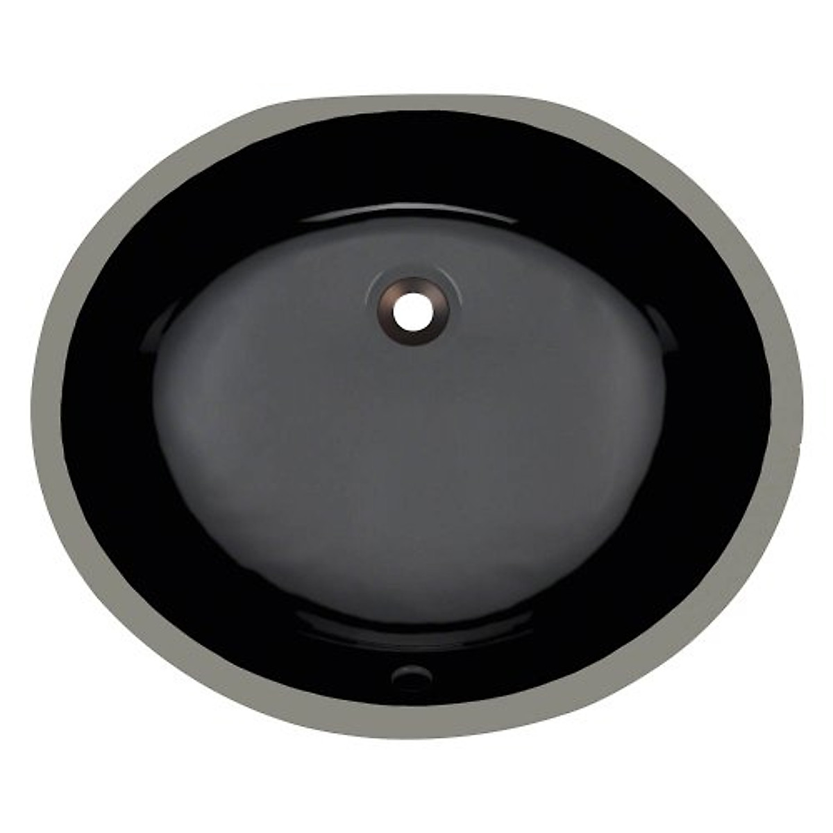 Polaris Sinks PUPMBL Black Porcelain Bathroom Sink