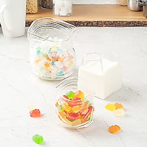 8 Ounce Glass Zipper Bag, 1 Small Glass Bag - Realistic Crinkled Edges, Serve Candy, Popcorn, or Nuts, Clear Glass Bag Bowl, Dishwashable, Flat Base - Restaurantware.
