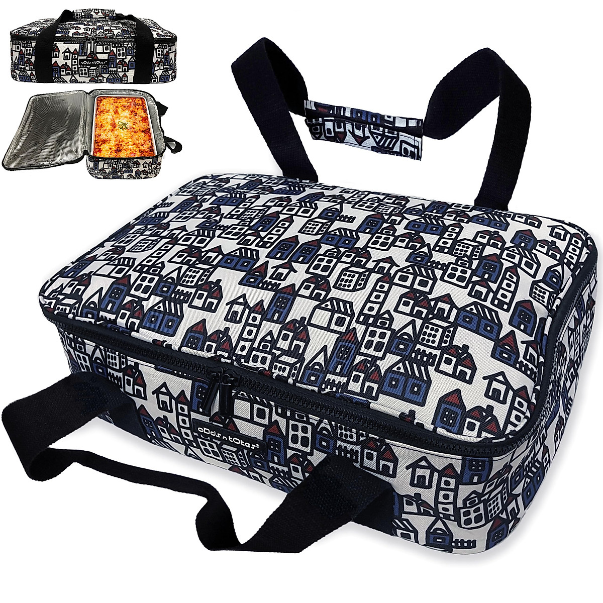 ODDS N TOTES Insulated Food Carrier, Casserole Carrier for Hot or Cold Food, Insulated Casserole Carrier, Casserole Dish Carrier