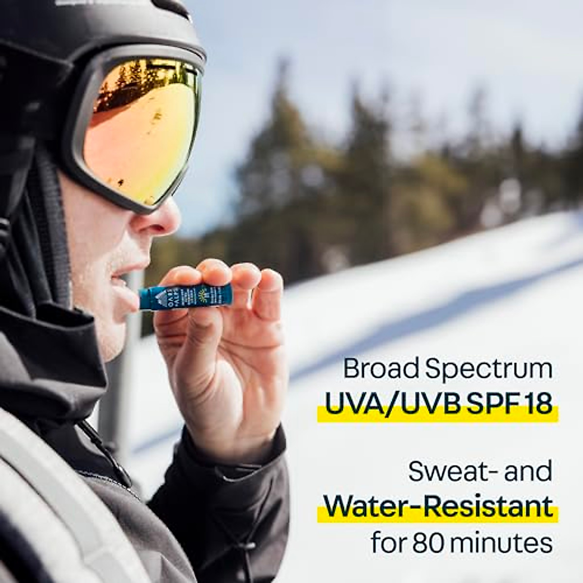 Oars + Alps Shine Free Lip Balm and SPF 18 Sunscreen, Lip Care with Sunny Mint Scent, Water and Sweat Resistant, 0.15 Oz Each, 3 Pack