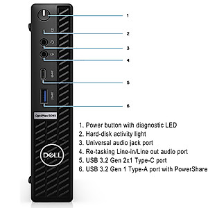 Dell OptiPlex 5090 Micro MFF Business Desktop Computer, Intel Hexa-Core i5-10500T up to 3.8GHz, 32GB DDR4 RAM, 2TB PCIe SSD, WiFi 6, Wireless Antenna, Bluetooth, Keyboard and Mouse, Windows 10 Pro