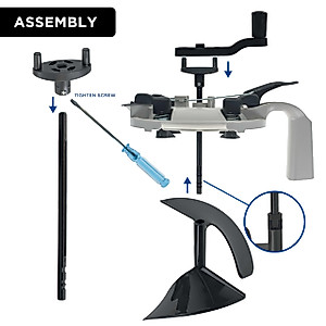 Master Elite Paint Can Mixing Lid & Pouring Spout, 1 Gallon Size - Mix Blade for Easy, Mess-Free Stirring, Pouring, Storing - Pistol Grip Handle, Stir with Hand Crank, Drill, Paint Mixing Machine