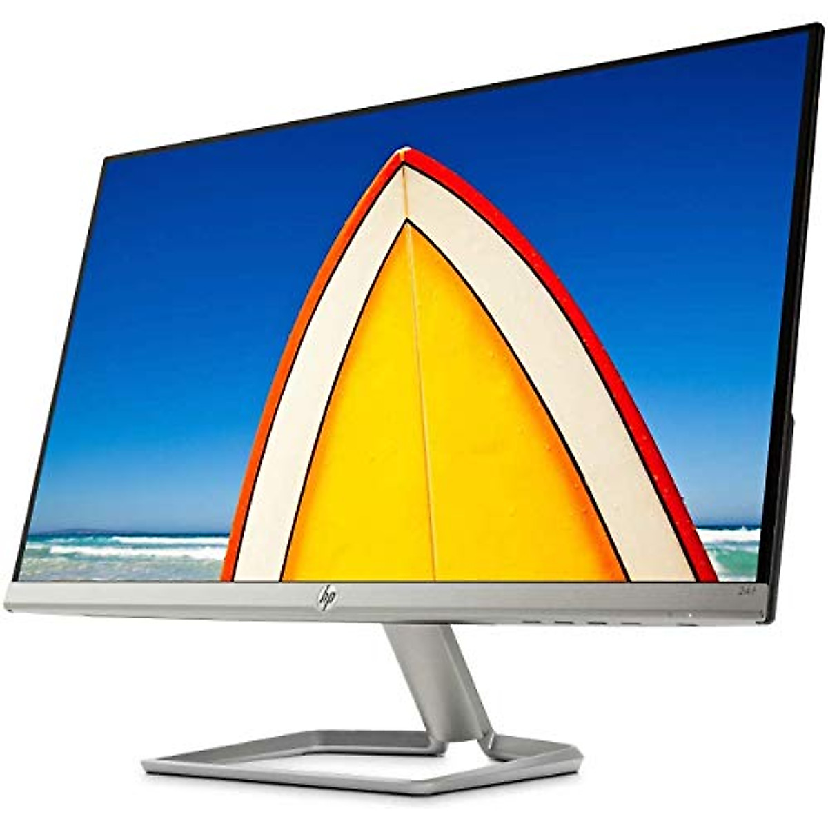 HP 24f 23.8" Ultra Slim Bezels IPS LED Display FHD FreeSync Monitor, HDMI VGA-Natural Silver (Renewed)