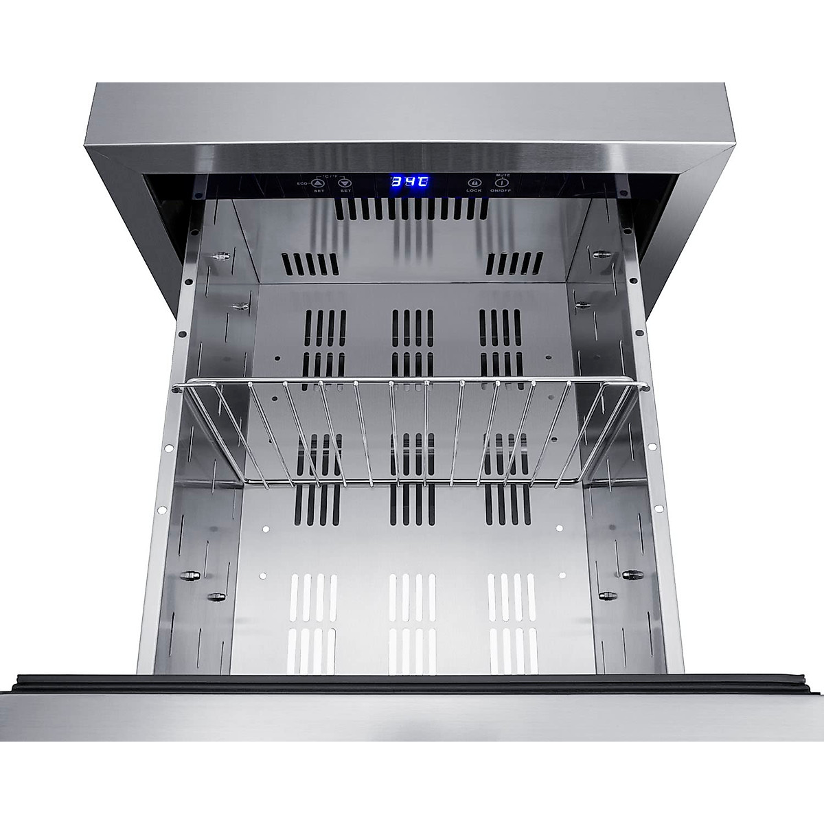 Summit Appliance ADRD18OS 18" Wide ADA Compliant Outdoor 2-Drawer All-Refrigerator in Stainless Steel with Panel-Ready Drawer Fronts, Digital Thermostat, Frost-free Defrost, Digital Display