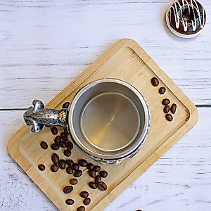 OTARTU 13oz Skull Coffee Mug Viking Skull Beer Mugs Stainless Steel Liner Gift for Men Father's Day Gifts