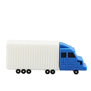 16GB Truck Shape USB Flash Drive U Disk USB 2.0 Data USB Flash Disk Memory Stick Pen Drive Storage Device USB Drive External Storage Flash Disk (Blue)