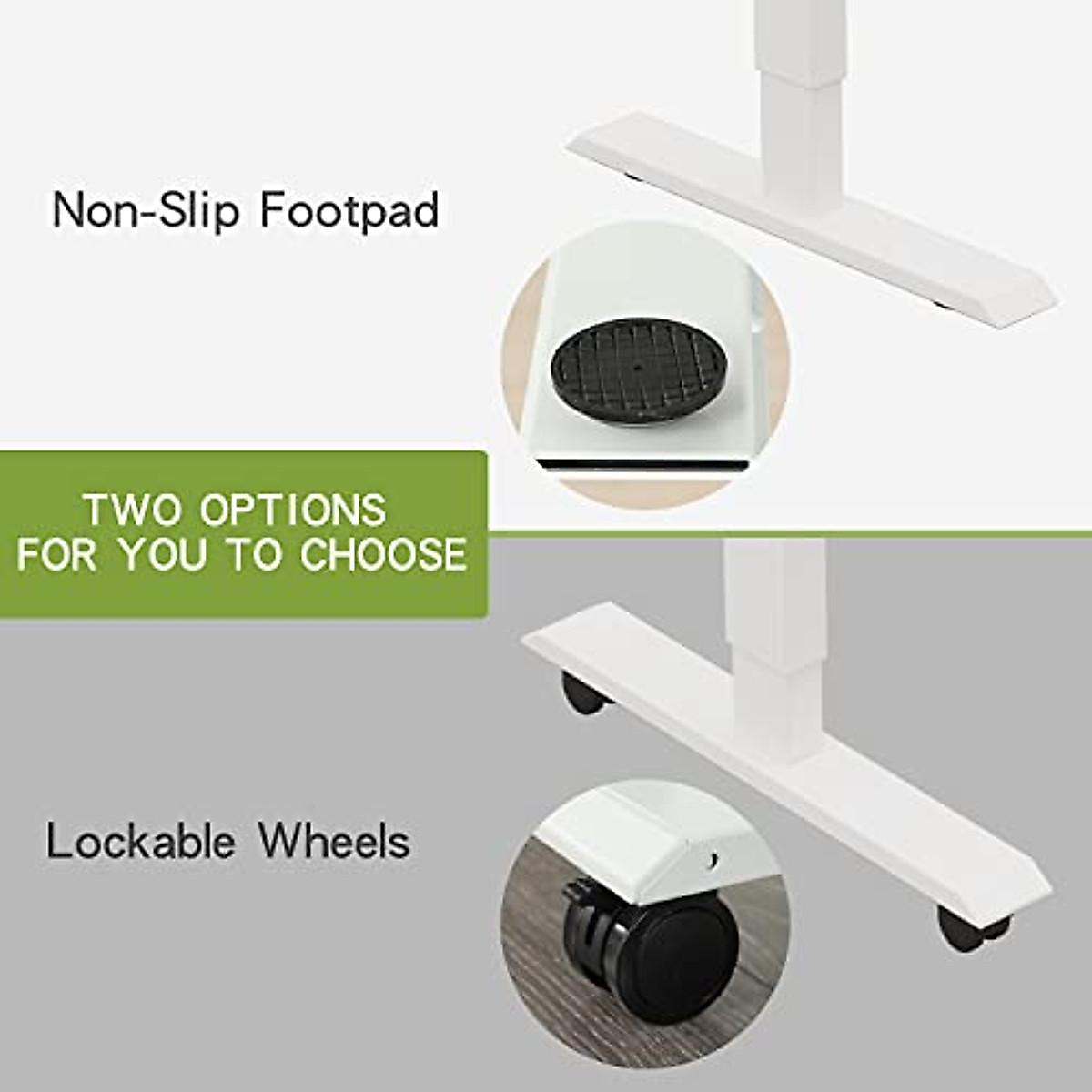 Radlove Electric Standing Desk, Height Adjustable Computer Desk Sit Stand Desk Home Office Desks with Splice Board and A Under Desk Cable Management Tray (Light Oak, 48 x 24'')