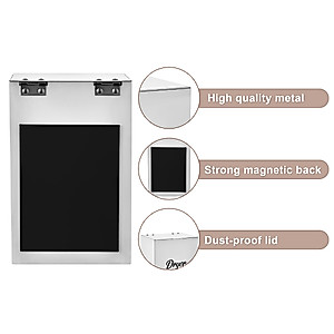 Magnetic Dryer Sheet Holder for Laundry Room Organizition ,Metal Dryer Sheet Container with lid,Dryer Sheet Dispenser,Wall Dryer Sheet Box,Fabric Sheet Holder,Laundry Detergent Sheets Dispenser