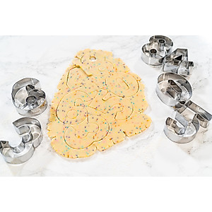 Bakerpan Stainless Steel Number 1 Cookie Cutter, Cookie Cutter Number One Shapes, 3 1/2 Inch - Set of 2