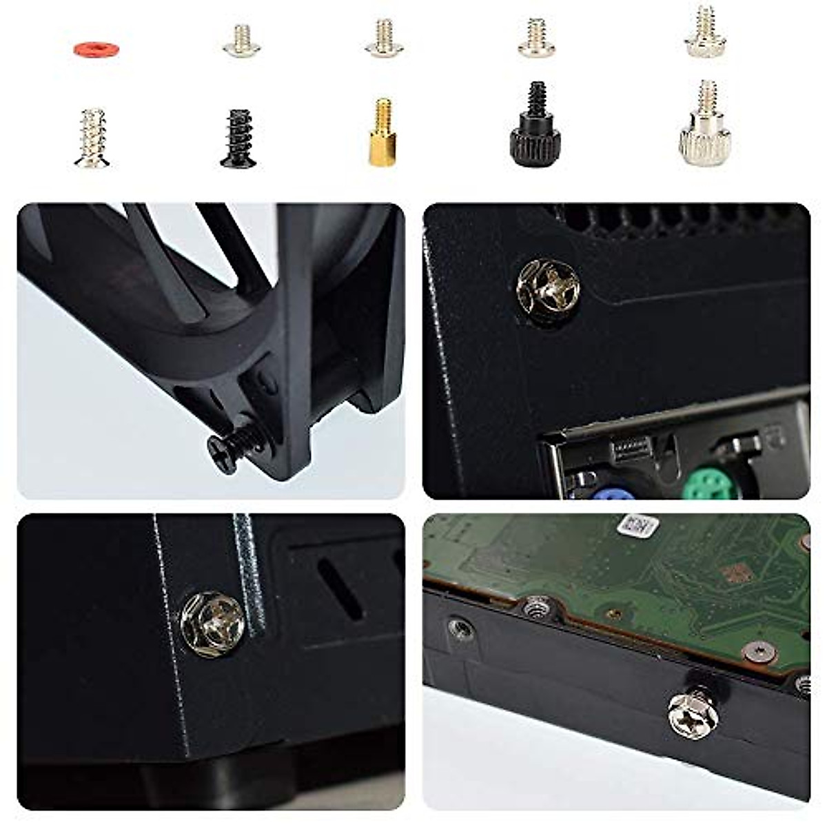 228pcs PC Screw Set Accessories for PC Assembly Personal Computer Screw standoffs Set Assortment kit for Main Board, housing, Hard Disk - in a Storage case