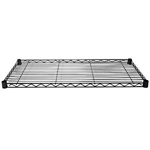 Shelving Inc. 8" d x 18" w x 34" h Black Wire Shelving with 3 Tier Shelves, Weight Capacity 300lbs Per Shelf
