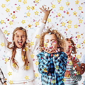 Teaaha Gold Star Confetti - Metallic Foil Star Sequins for Party Decoration - Birthday, Baby Shower, Wedding (45g 1.6oz)