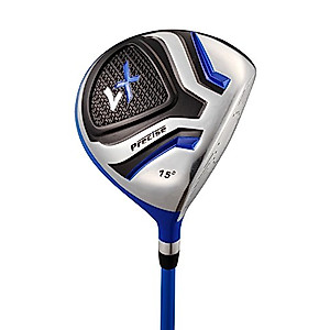 Precise Distinctive Right Handed Junior Golf Club Set for Age 9 to 12 (Height 4'4" to 5') Set Includes: Driver (15"), Hybrid Wood (22*), 2 Irons, Putter, Bonus Stand Bag & 2 Headcovers