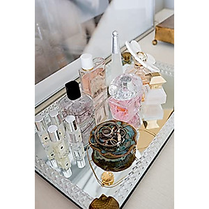 Maison Tray — by Alice Lane Home Collection — Gold, Glass, and Brass — Large and Elegant Decorative Platter — Coffee Tables, Home, Kitchen and Bathroom