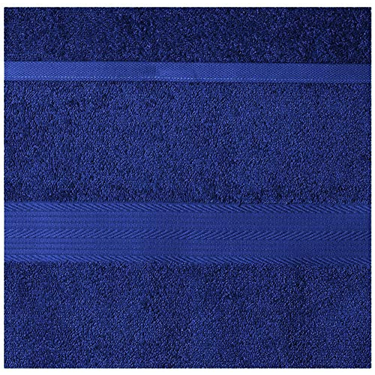 Amazon Basics Fade-Resistant Cotton Bath Towel - 4-Pack, Navy Blue