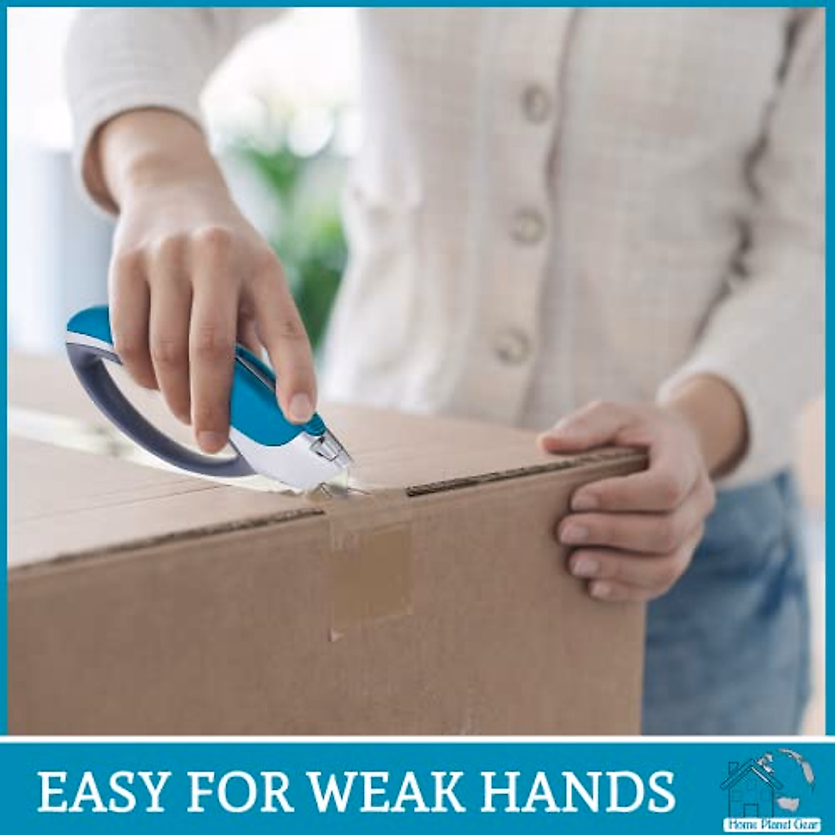 Box Cutter Retractable Utility Knife - Heavy Duty Box Cutter Knife Cardboard Cutter - Box Opener Razor Blades Utility Knife - Box Knife Carpet Cutter with 5 Sharp Blades