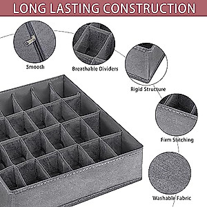 8 Pack Drawer Organizers for Clothing, Drawer Organizer Clothes Fabric Foldable Underwear Organizer, Dresser Organizer Closet Storage Dividers Bins for Storing Sock, Bra, Panty, Scarf, Belt, Ties