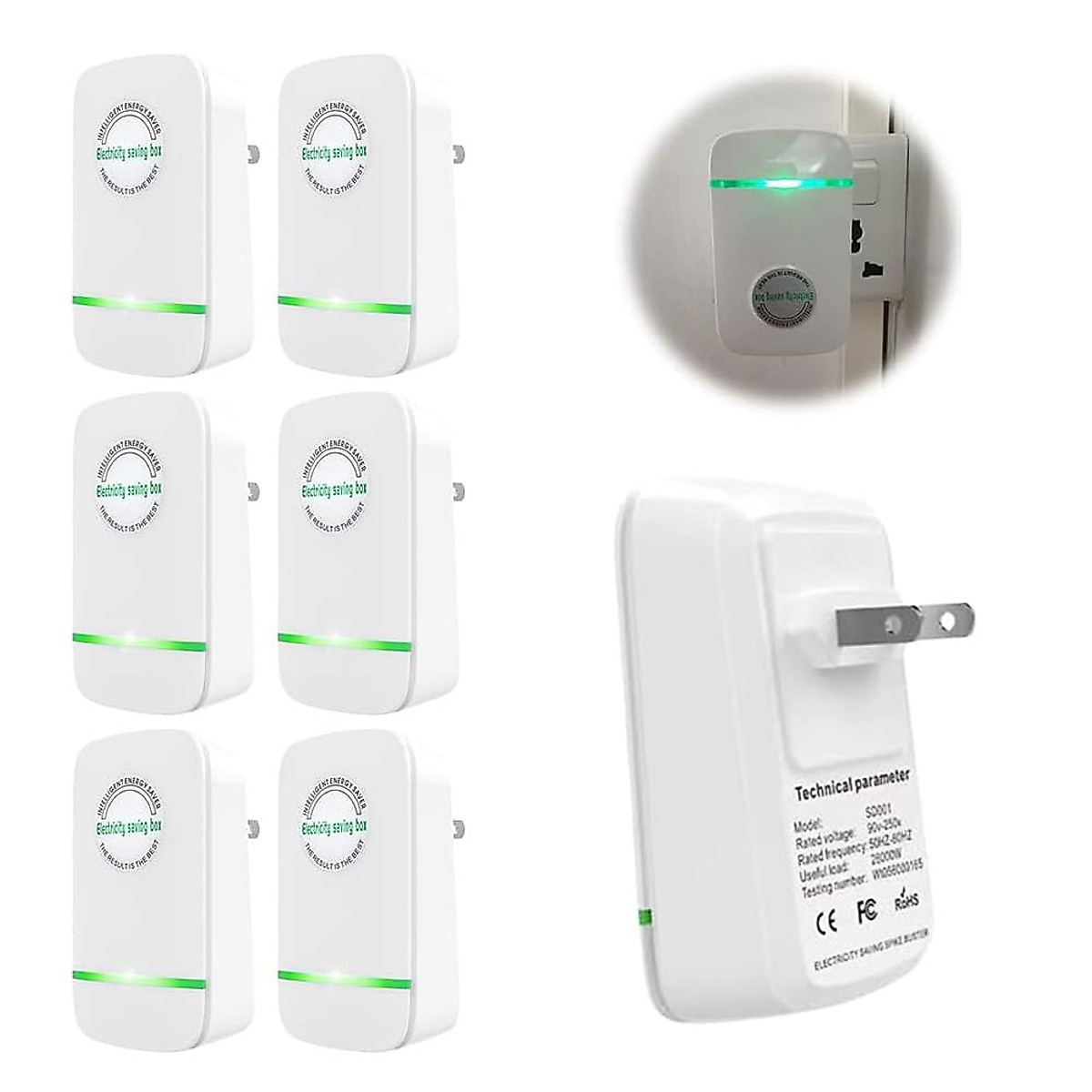 Teamoda New Stop-Watt Energy Saving Device, Pro Power Saver by Elon Musk, Power Saver Energy Saver for Home (6Pcs)
