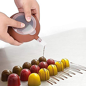 Silicone Macaron Baking, DIY Bakeware Decorating Pastry Cream Cake Tools, Decorating Piping Pot with 5 Nozzles