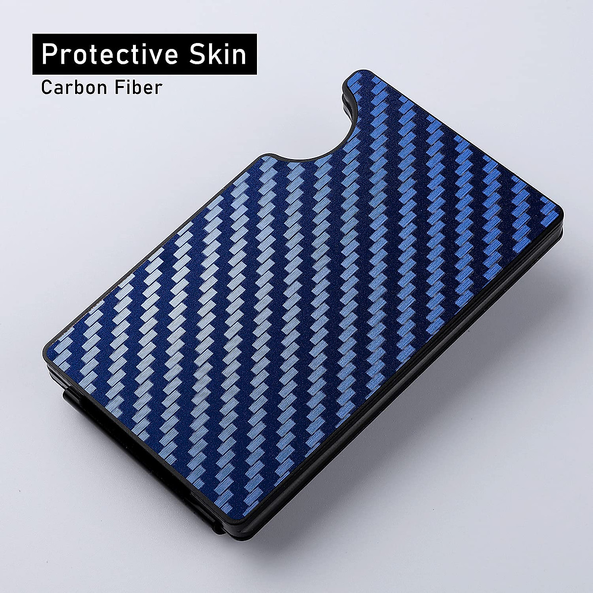 ANTWAY Metal Wallet Sticker Skin Protector Set 5 Pieces, PVC Film Skin Wrap Protective for Card Holder, 3D Wrap Skins for Slim Wallet, Protective Skin of Metal Wallet for Men and Women (Deep)