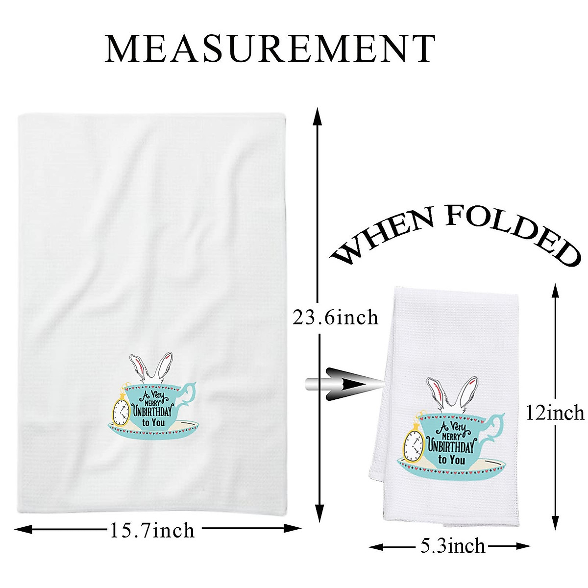 BDPWSS Funny Daughter Birthday Gift a Very Merry Unbirthday to You Friend Housewarming Kitchen Dish Towel (Unbirthday You Towel)