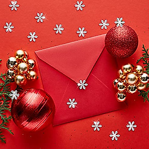 120 Pcs Crystal Snowflake Buttons Christmas Bling Snowflake Rhinestone Diamante Alloy Tiny Button for Crafts Flat Back Snow Embellishments for DIY Wedding Clothes Hair Jewelry Decor (Silver)