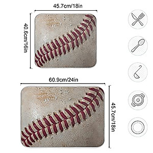 Baseball Heat Resistant Drying Mat 16 x 18 Dish Drying Mat Dish Drain Mat for Kitchen Counter Dish Drainer Mat for Kitchen Counter