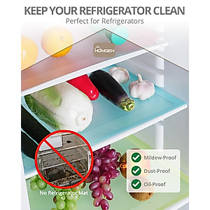 Fridge Liners Mrs Hinch,HOMGEN Popular 16Pcs Refrigerator Mats Fashion Refrigerator pad Fridge Mats Liners Waterproof Fridge Pads Mat for Fridge, Drawer, Book Shelves ect (4 Colours,45x29cm)
