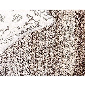 Unique Loom Del Mar Collection Area Rug - Abigail (9' x 12' Rectangle, Beige/ Ivory)