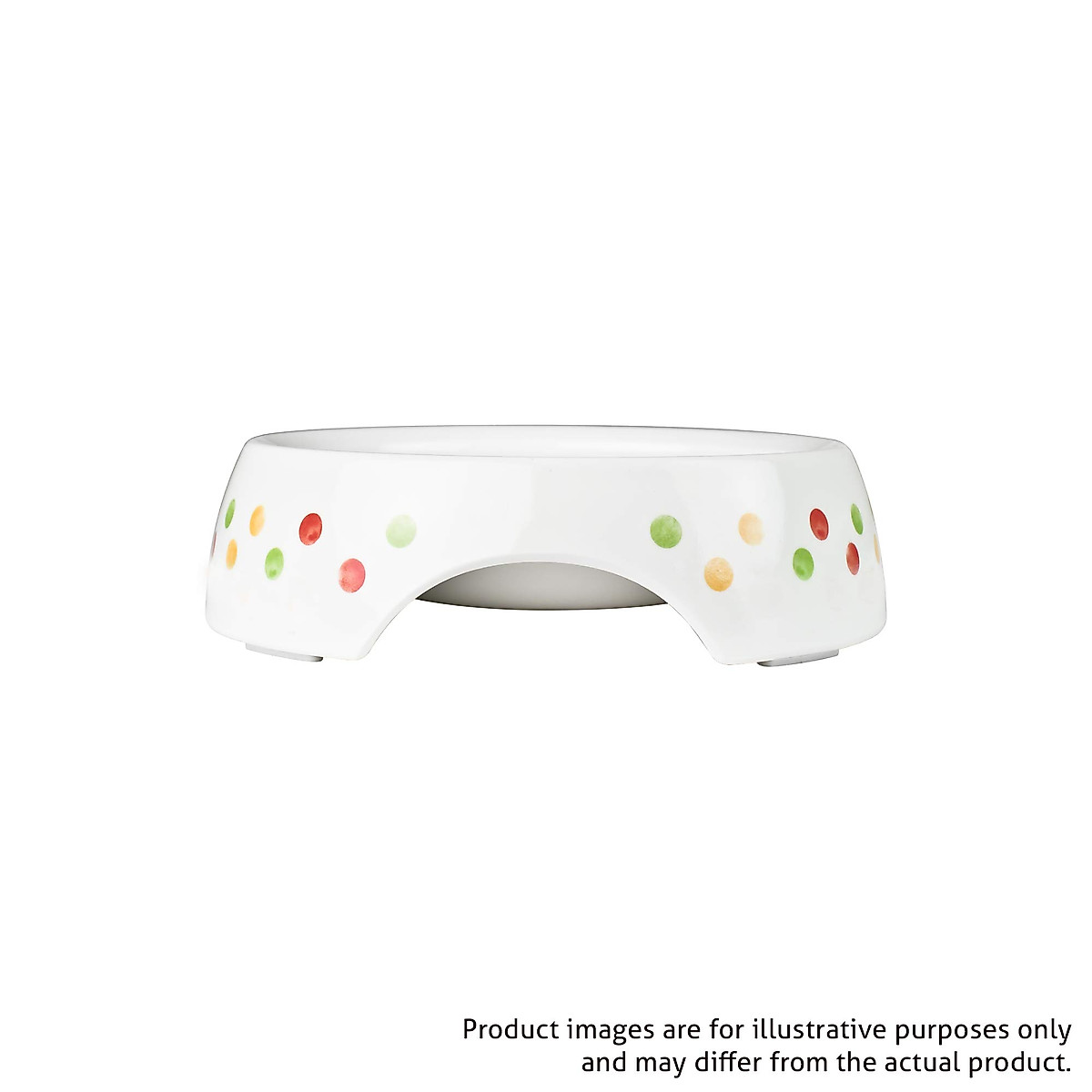 Richell Non-Tip & Skid Cat Dish Extra Small, Spill Proof Smart Edge, Dishwasher Safe cat Feeder, 3.8 oz of Wet Food, White